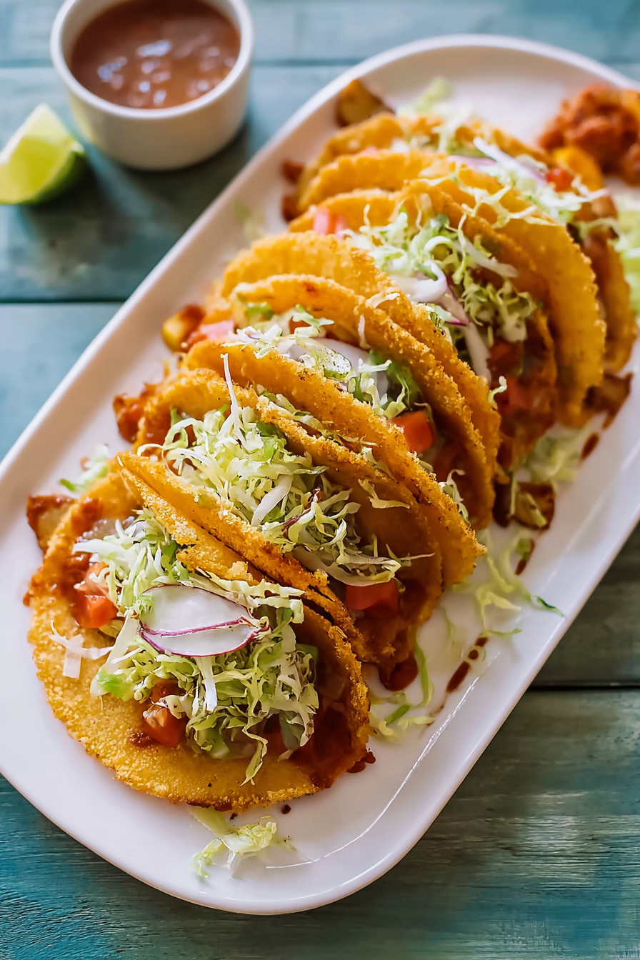 Crispy Tacos de Papa Recipe - Authentic Mexican Potato Tacos | Savoring ...