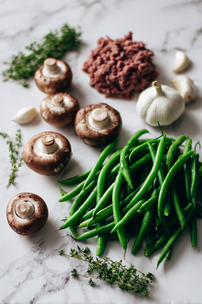 Ground Beef Green Bean Casserole Recipe (One Pan!) - Savoring Tales ...