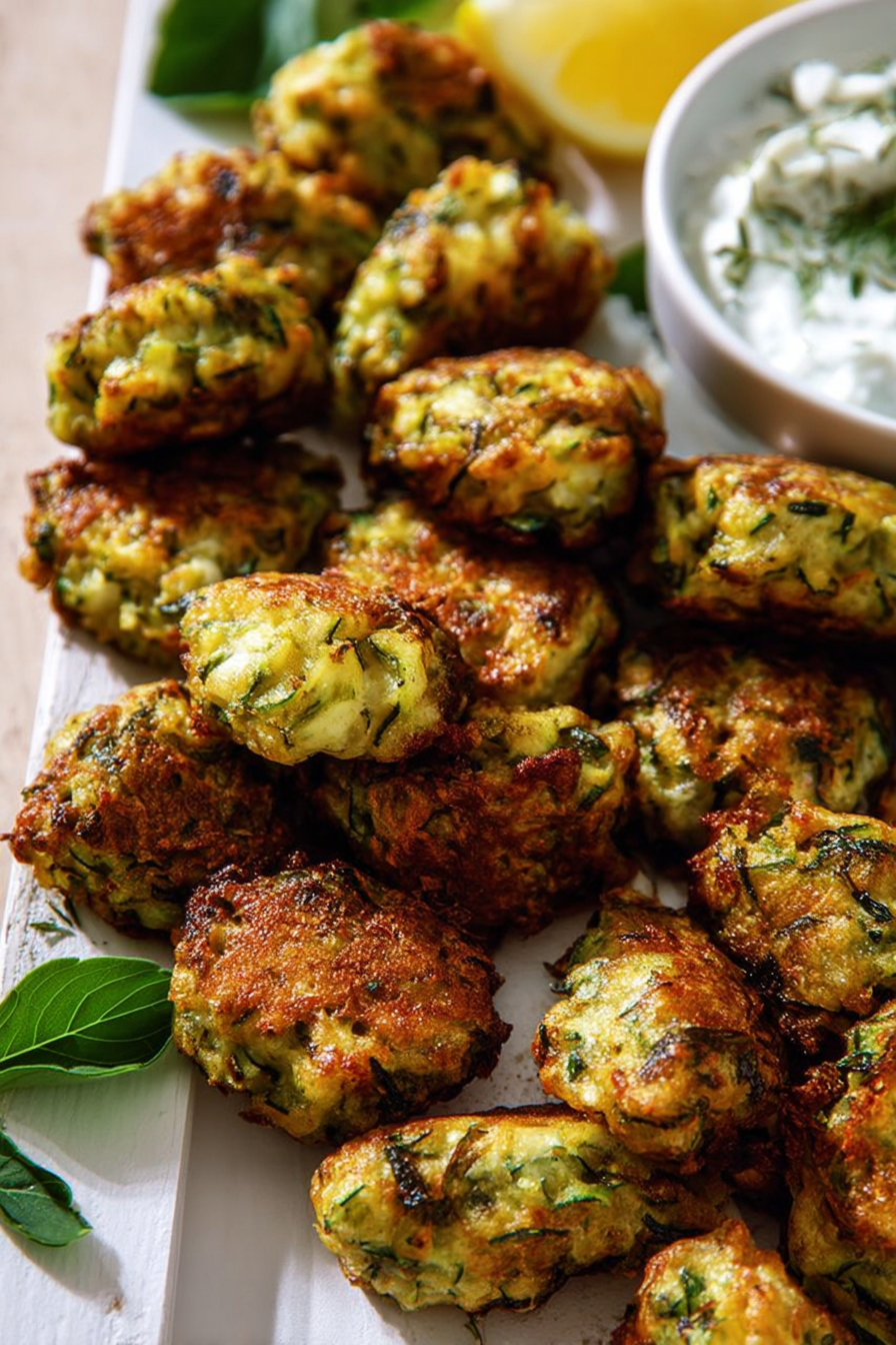 Greek Zucchini Tots Recipe (Crispy & Baked!) - Savoring Tales | Easy & Delicious Recipes for ...