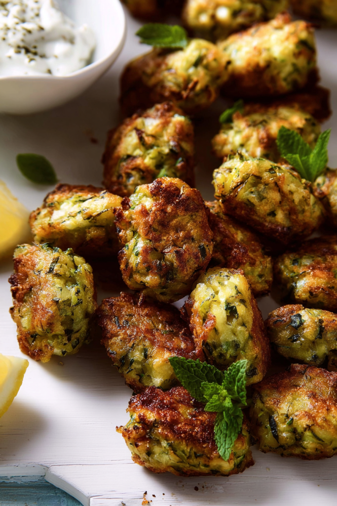 Greek Zucchini Tots Recipe (Crispy & Baked!) - Savoring Tales | Easy & Delicious Recipes for ...